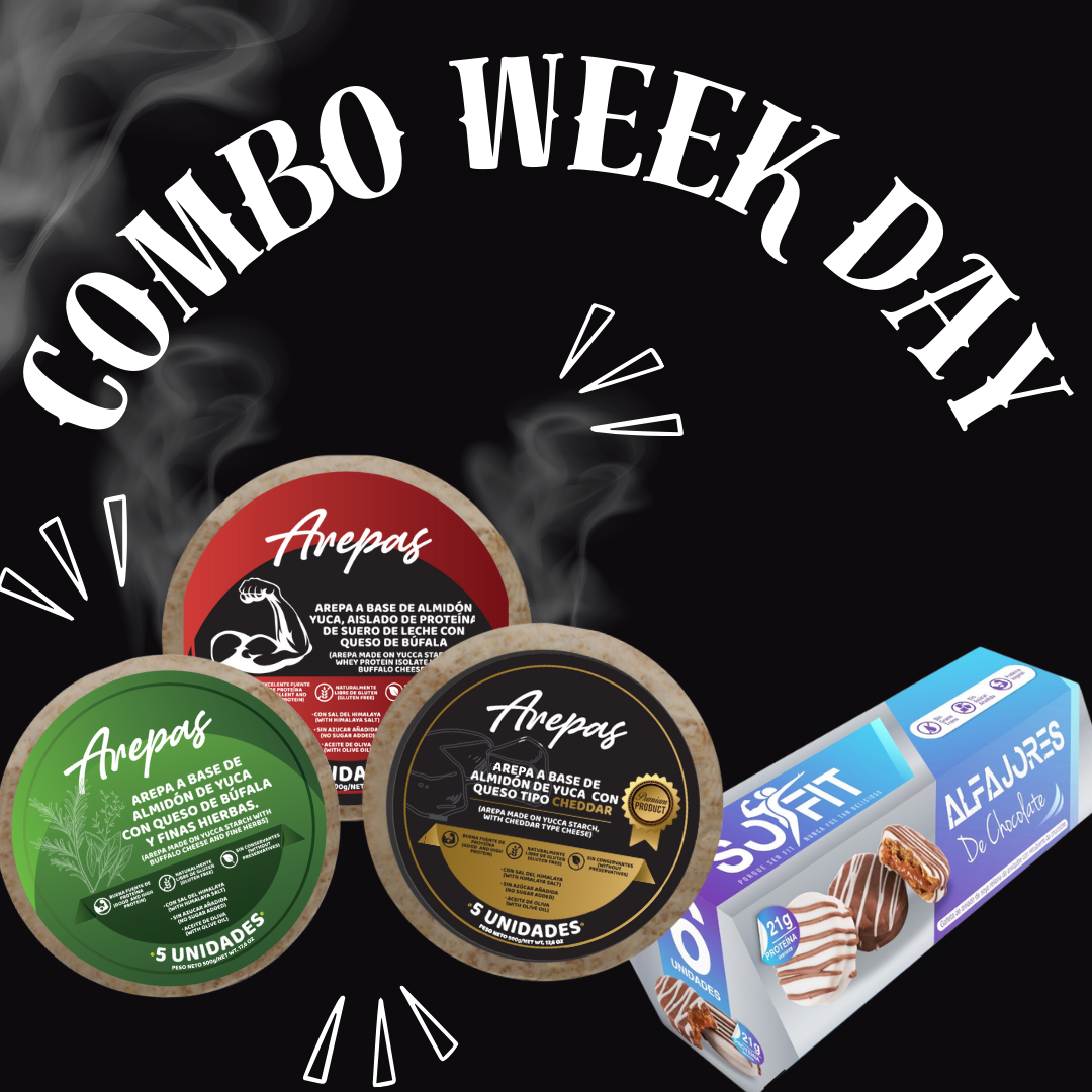 Combo week day ☀️ 3 Arepas🫓 + caja de alfajores 🍫 – somosfit